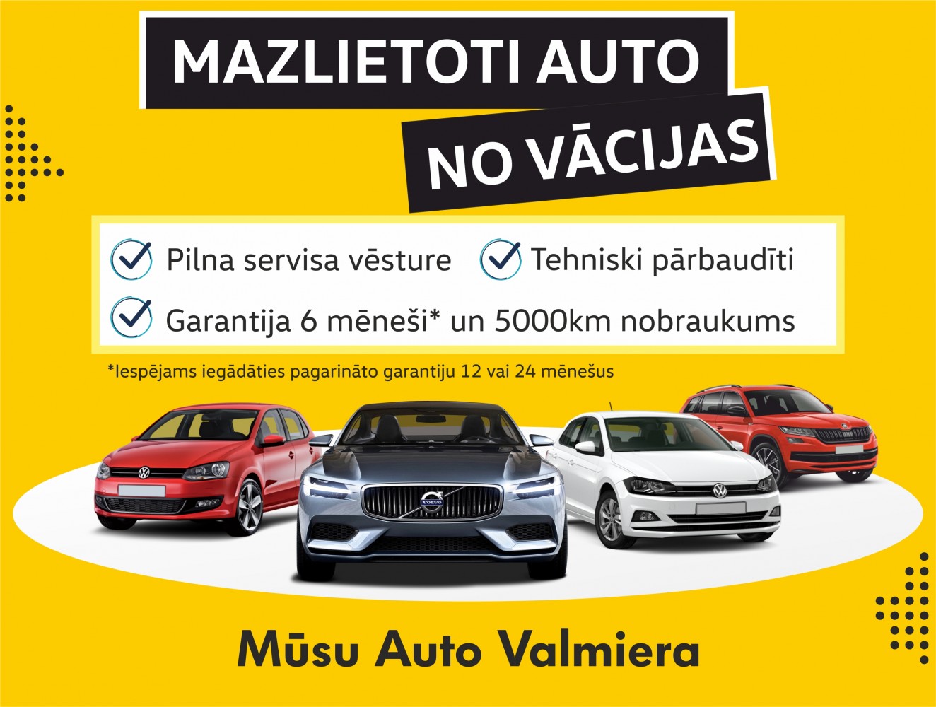 Mazlietoti automobiļi ar garantiju | Mūsa Motors Grupa